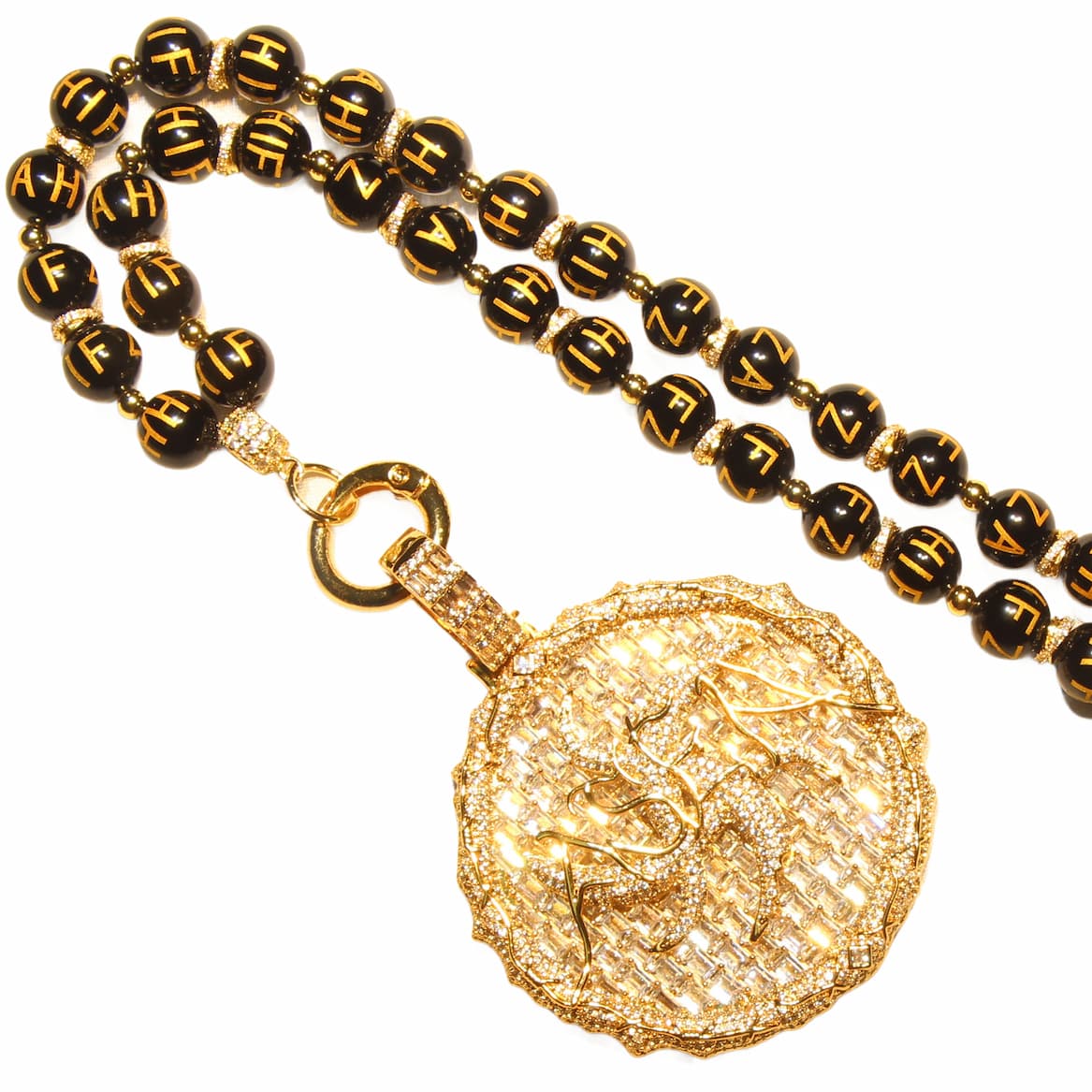 Round Disc Custom Wealth Necklace - Hifzah | Name Bead Jewelry